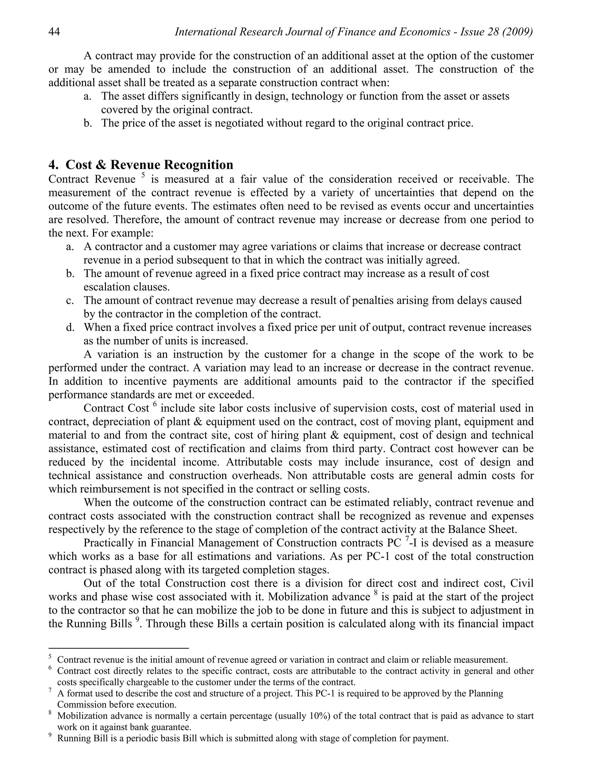 Financial management of construction contracts | PDF