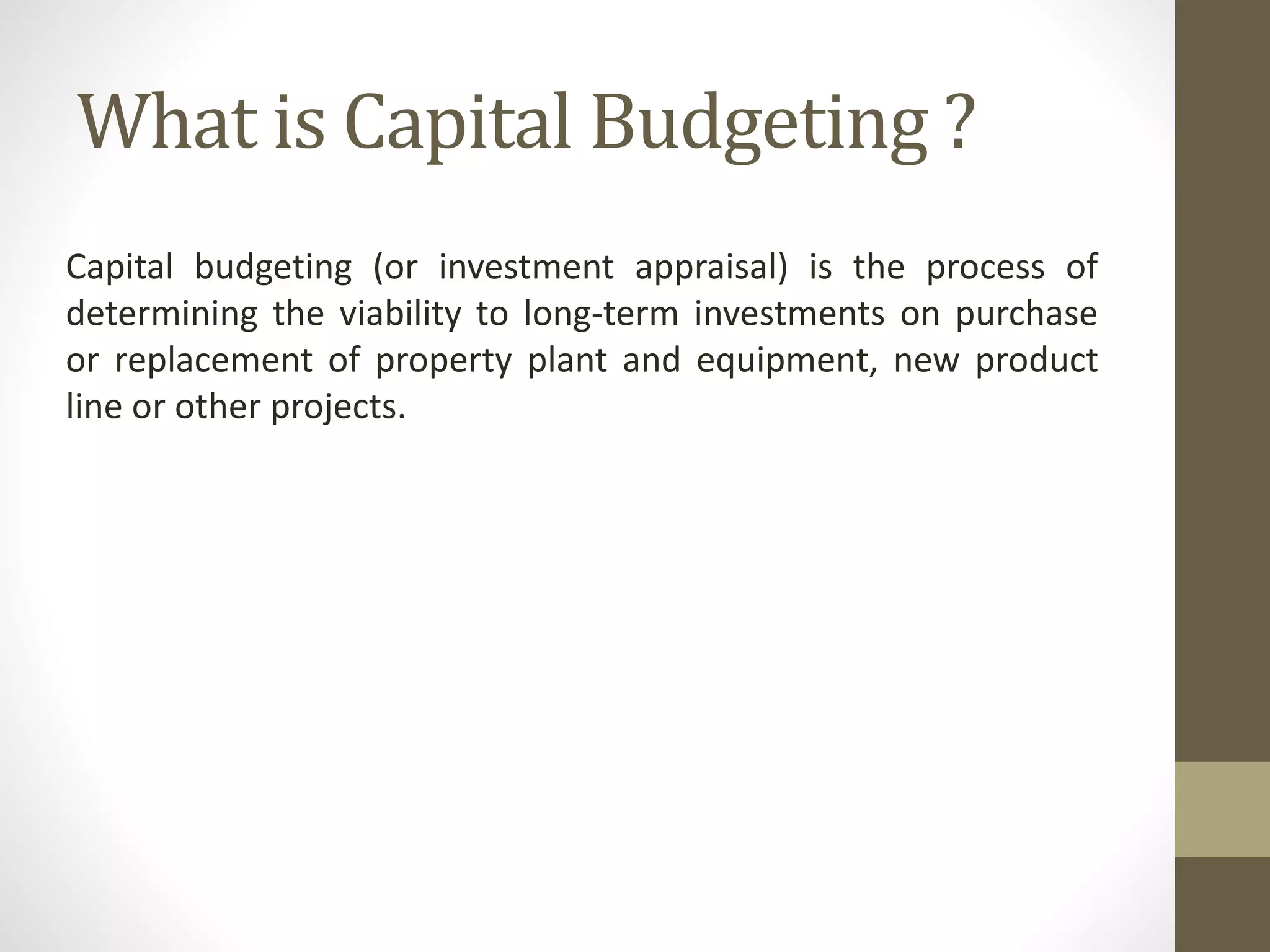 capital investment decision | PPTX