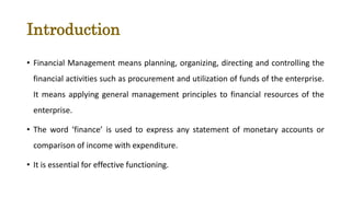 Financial management | PPTX