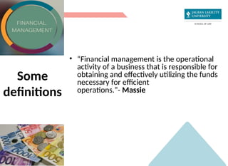Financial Management in Business setting | PPT