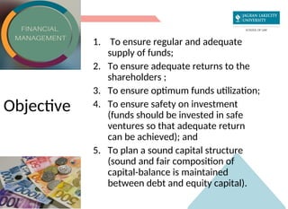 Financial Management in Business setting | PPT