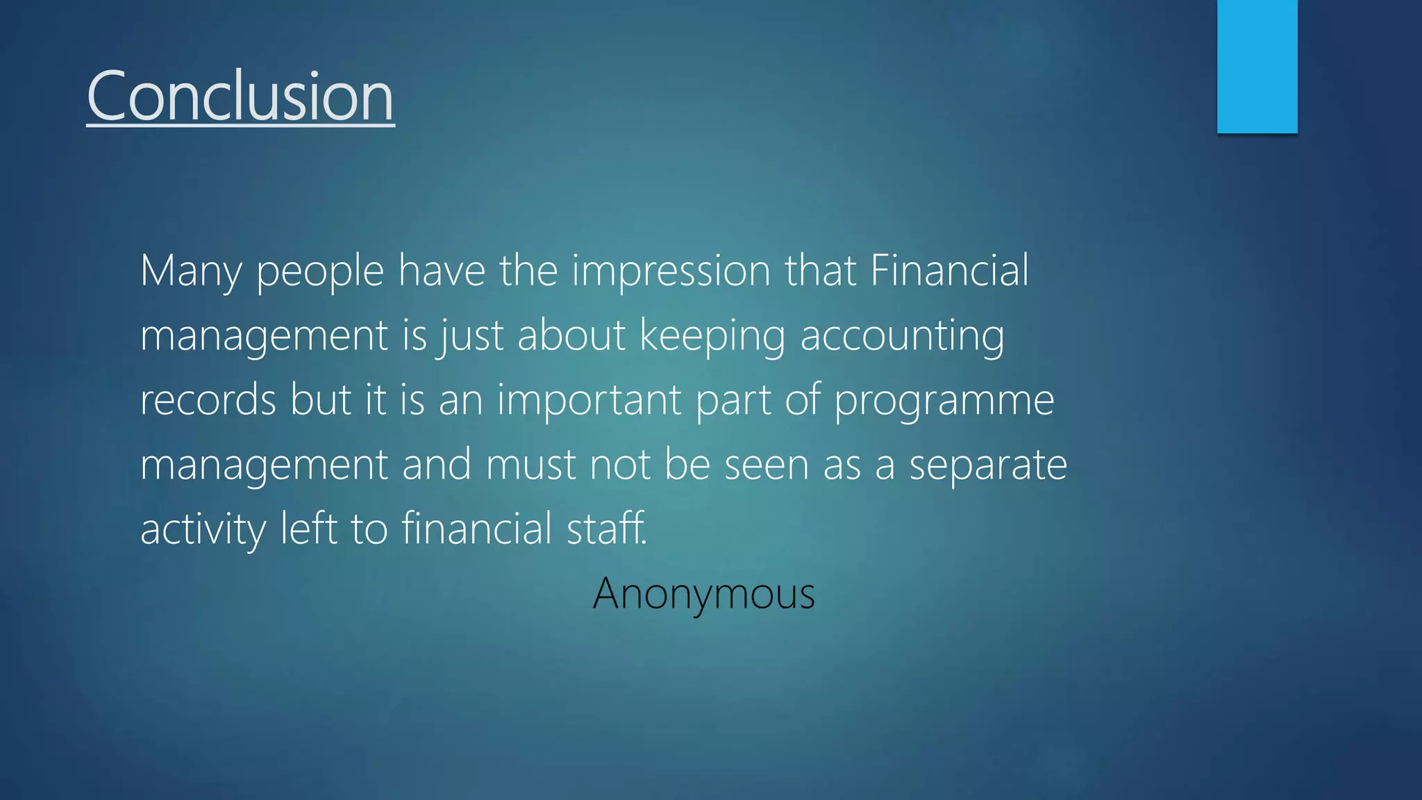 Financial management presentation | PPTX
