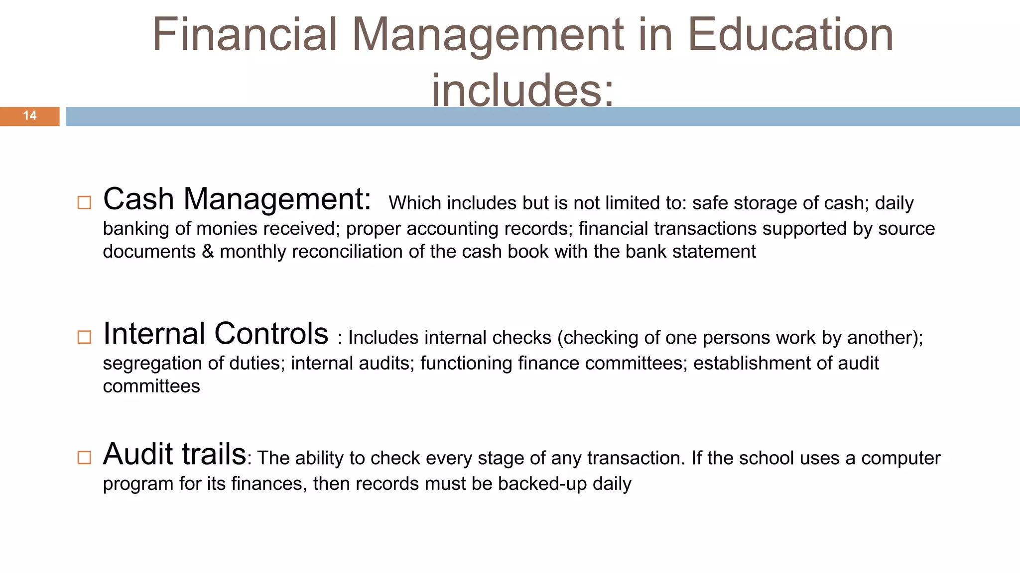 Financial management, school leadership, similarties and dis ...