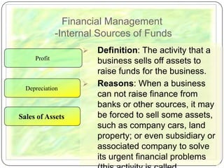 Financial management sources of funds | PPSX