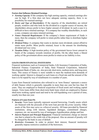 Financial Management unit 1 | PDF