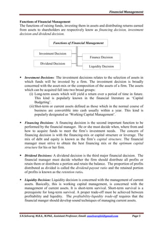 Financial Management unit 1 | PDF