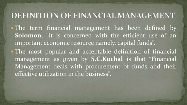 Financial management unit1 full | PPTX