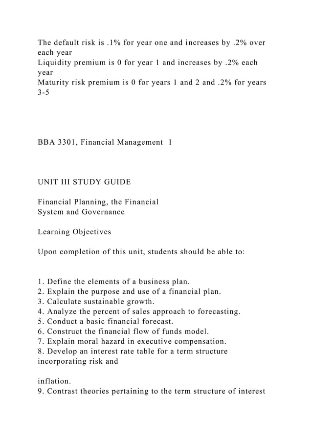 Financial Management Unit III AssessmentQuestion 1· Define.docx
