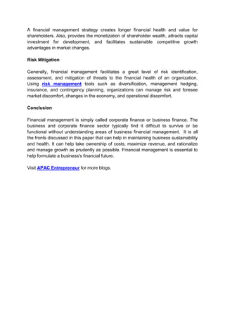 Financial Management_ What Is It and Why Is It Important | PDF