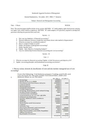 Financial managment accounting | DOCX | Business Accounting & Finance | Business