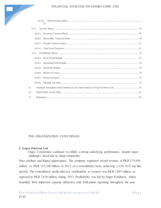 Financial Performance Analysis of Engro Food ltd. | DOCX