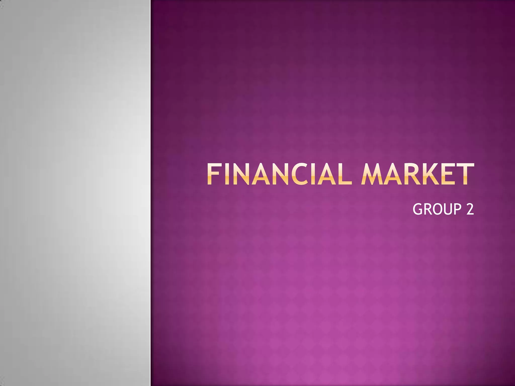 Financial market | PPT