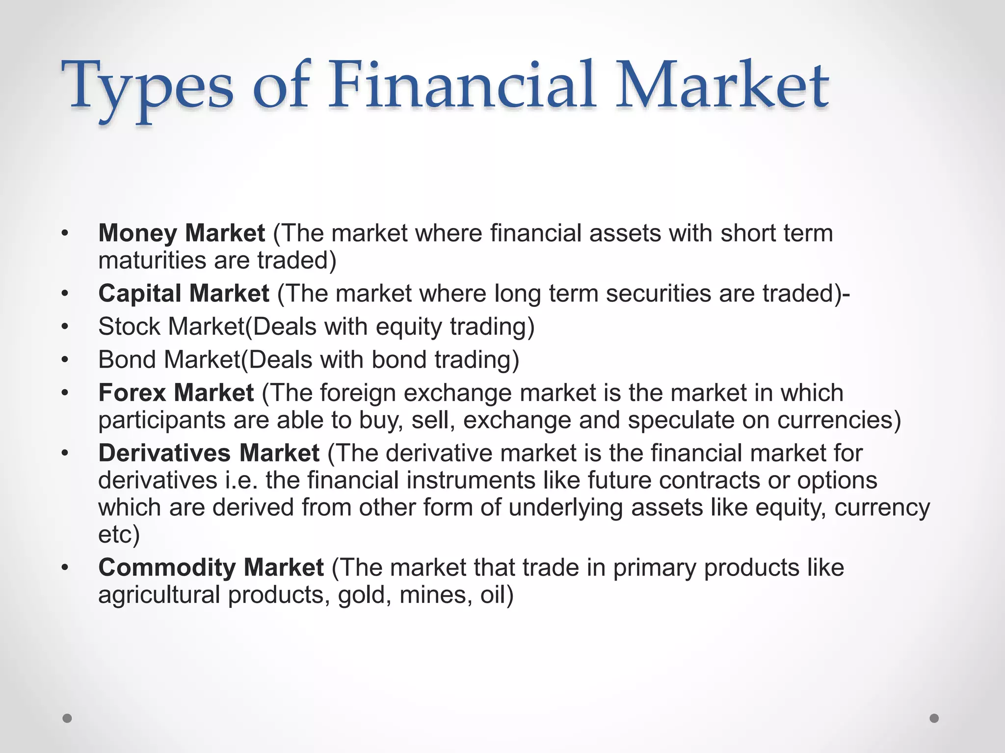 Financial market | PPTX | Stocks and Bonds | Personal Investing