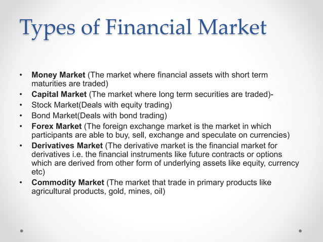Financial market | PPTX | Stocks and Bonds | Personal Investing