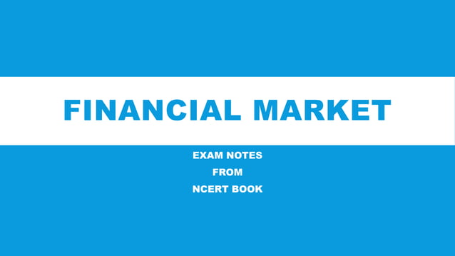 Financial market | PPT