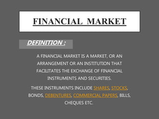 FUNCTIONS OF FINANCIAL MARKETS | PPTX
