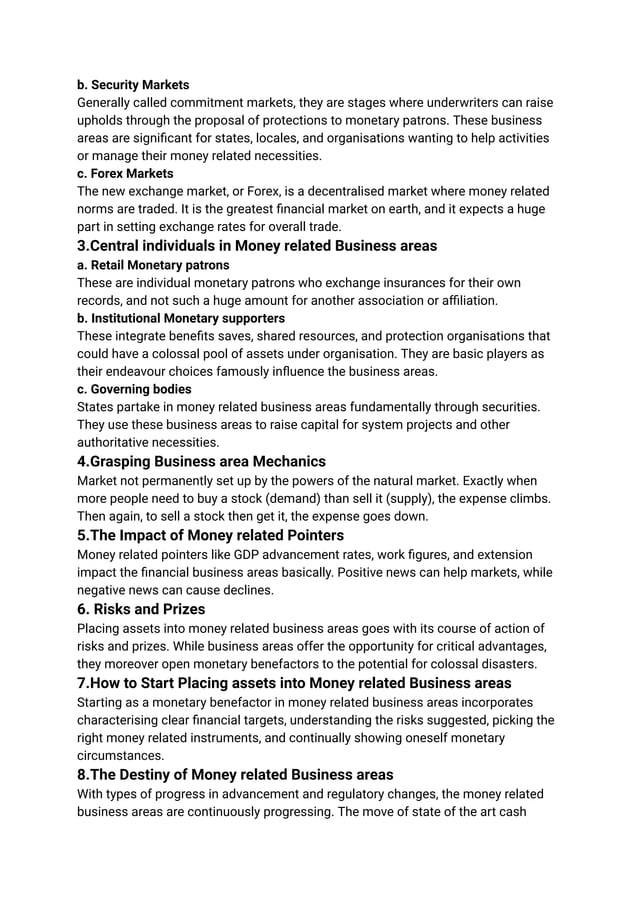 Understanding Financial Markets: A Beginner's Guide | PDF