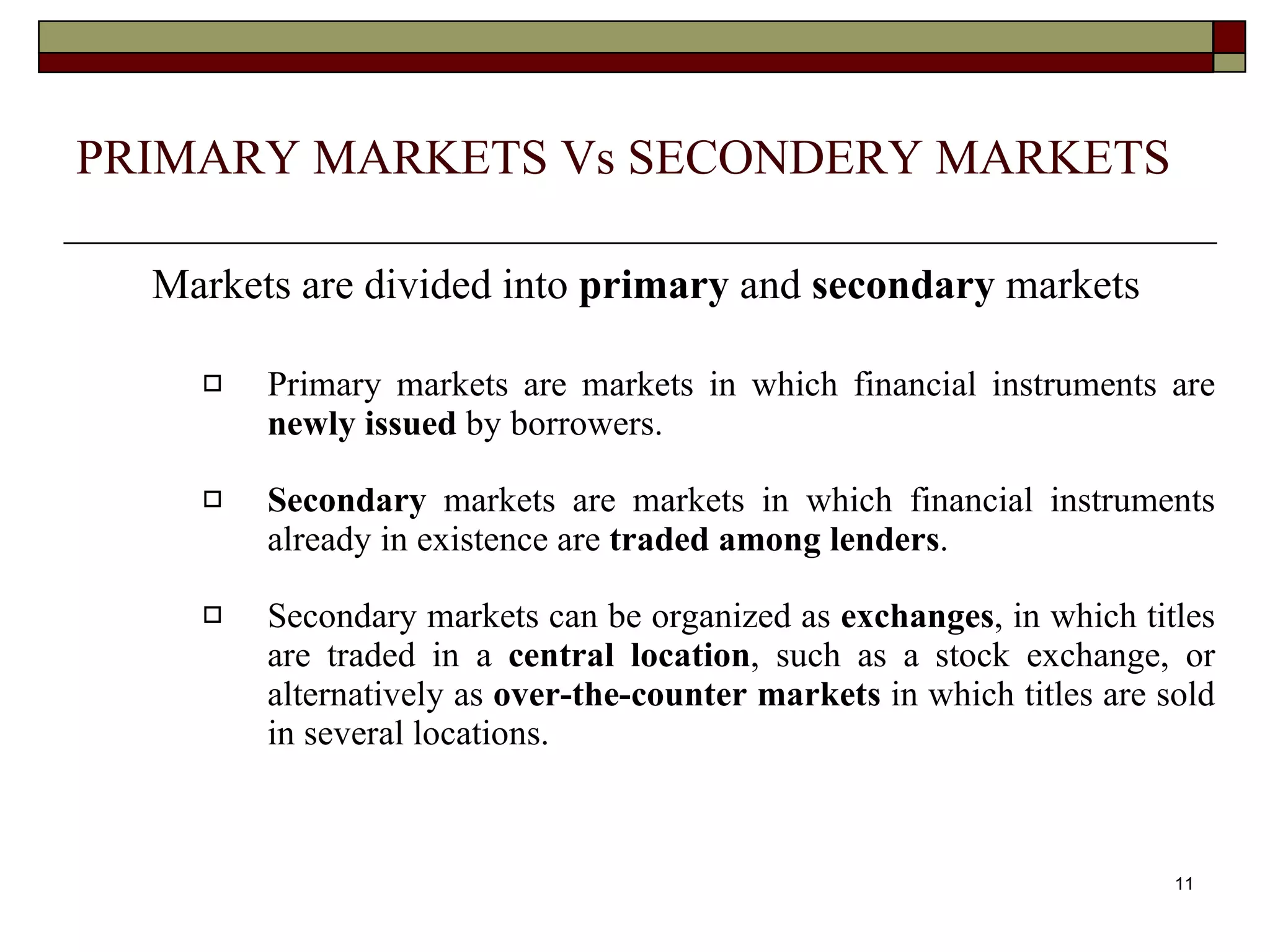 Financial market and institutions | PPT