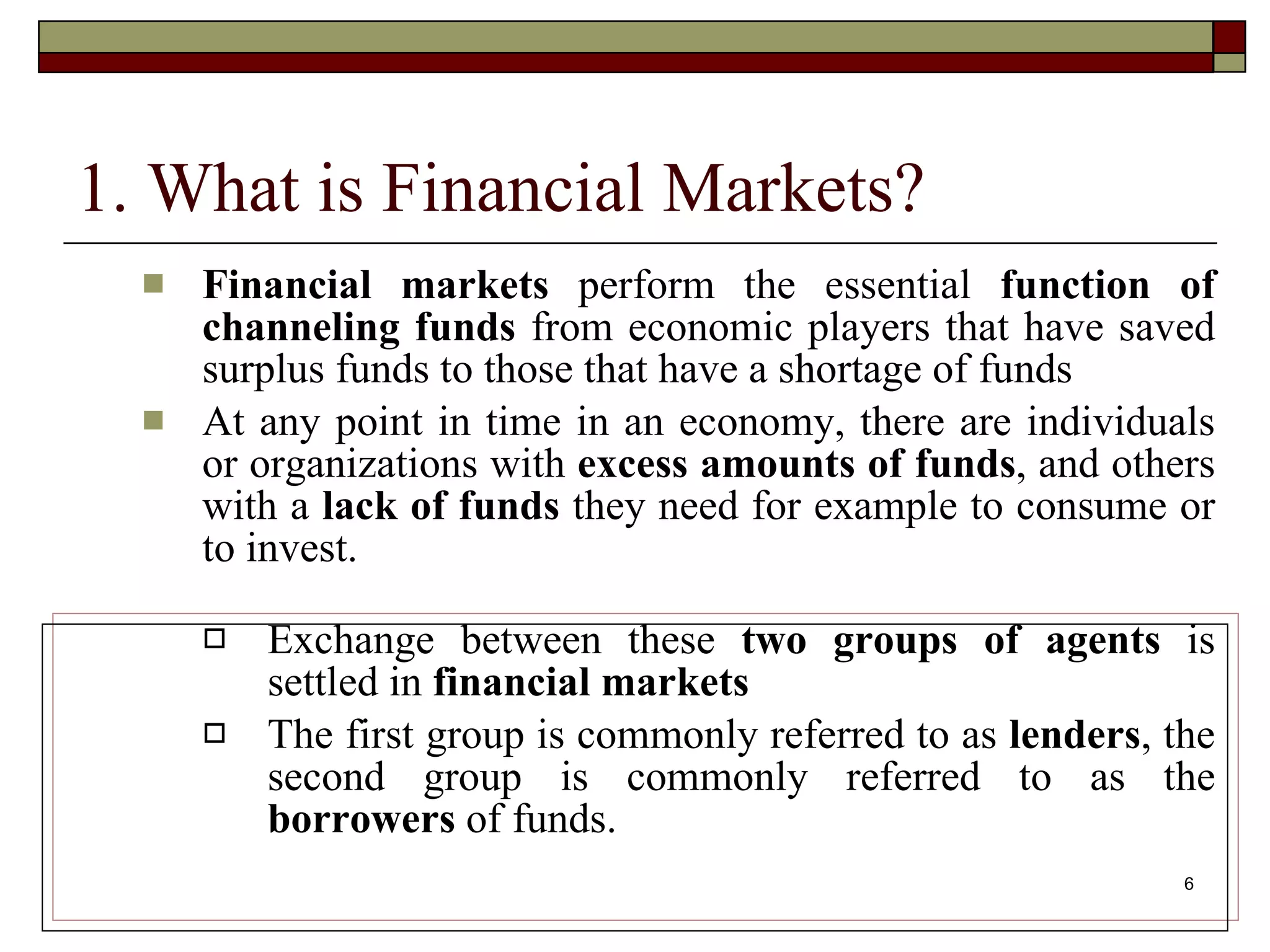 Financial market and institutions | PPT | Stocks and Bonds | Personal ...