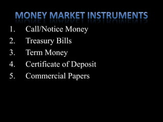 Financial Market Instruments | PPTX