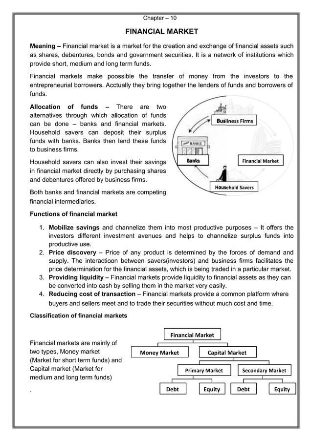 FINANCIAL MARKET NOTES.pdf | Stocks and Bonds | Personal Investing