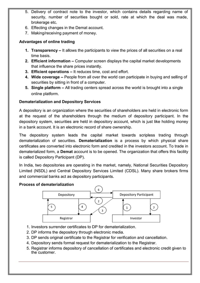 FINANCIAL MARKET NOTES.pdf | Stocks and Bonds | Personal Investing