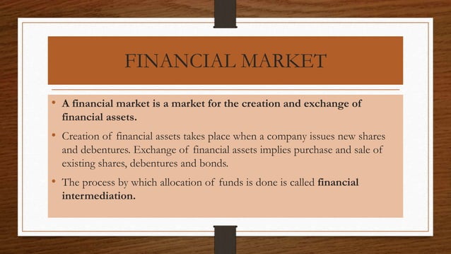 Financial markets class 12 business studies | PPTX