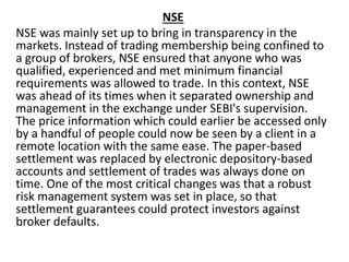Comparison of Indian Stock Exchanges with Global Stock Exchanges. | PPTX