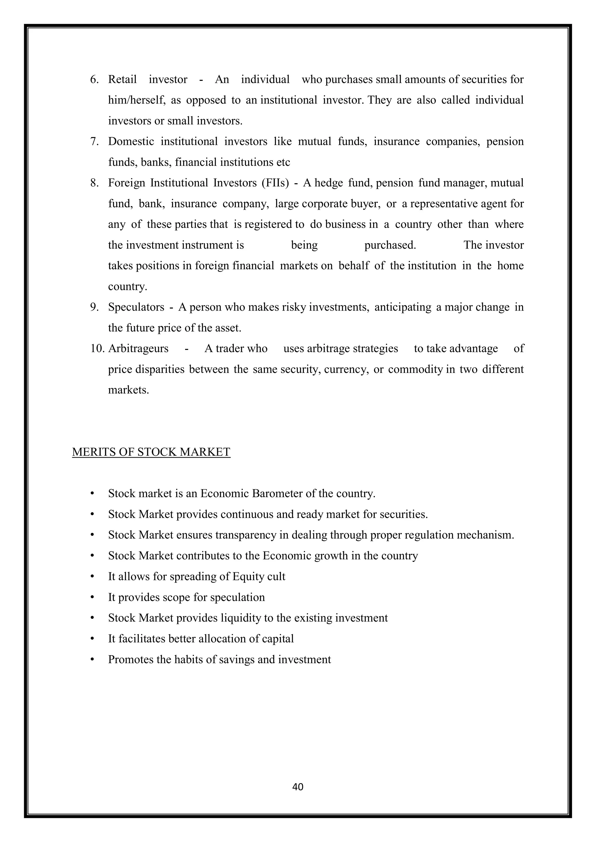 Financial markets and services notes | PDF