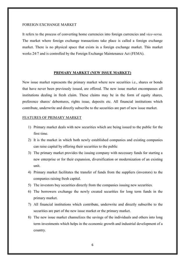 Financial markets and services notes | PDF | Stocks and Bonds ...