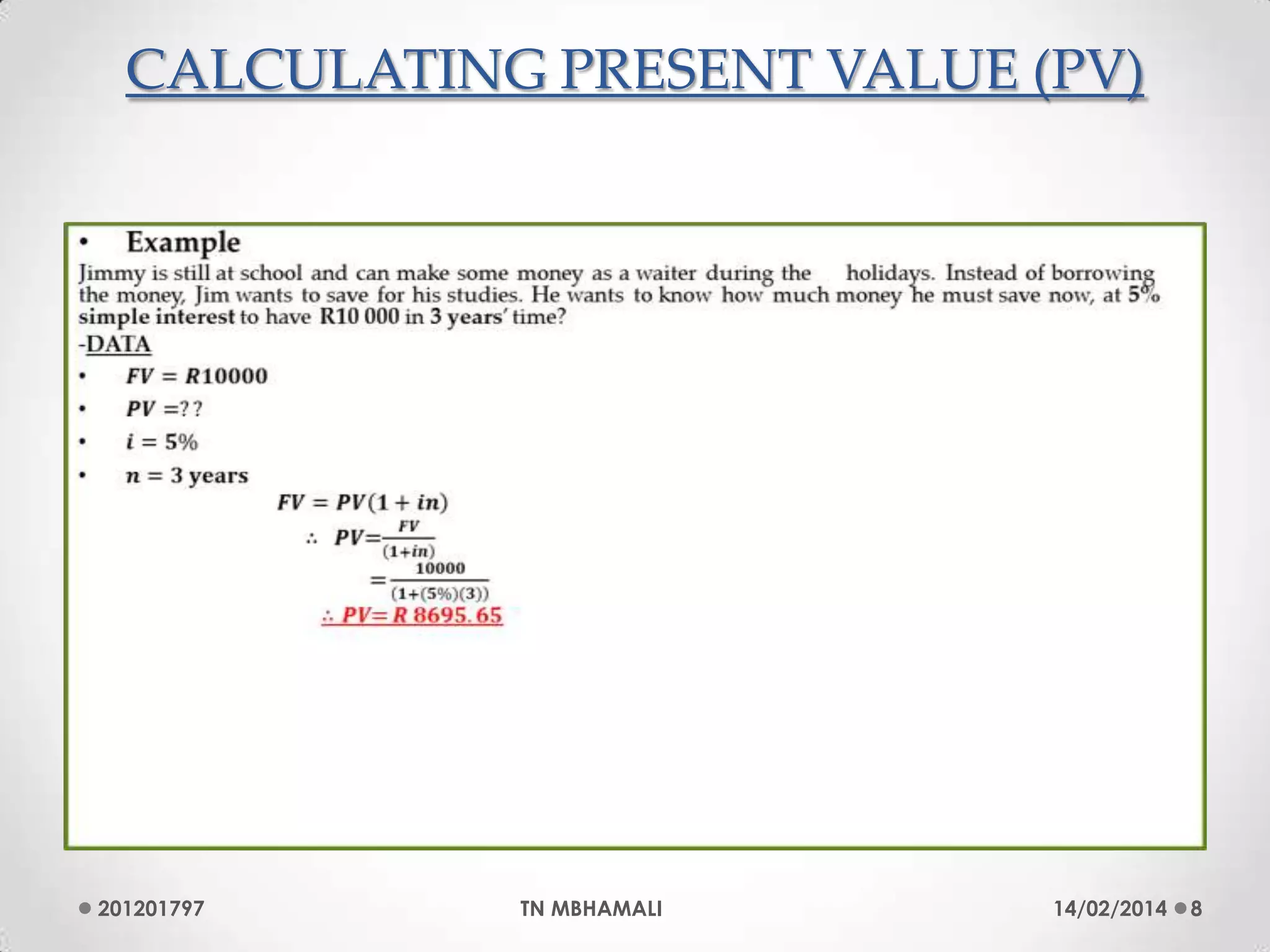 Financial mathematics for Grade: 10, 11 and 12 | PPTX