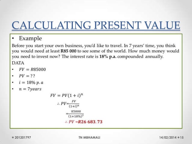 Financial mathematics for Grade: 10, 11 and 12 | PPT