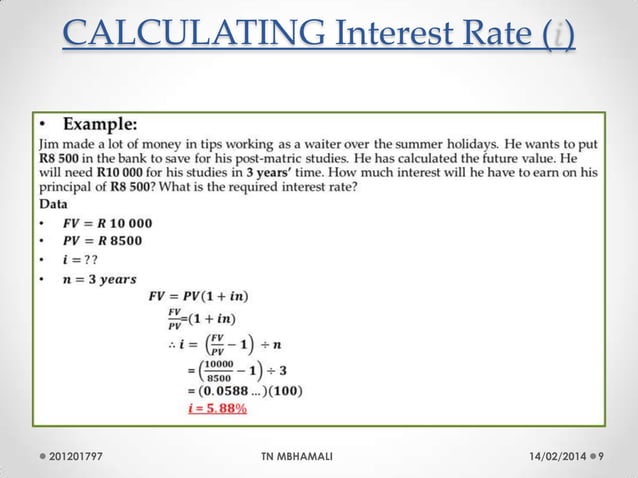 Financial mathematics for Grade: 10, 11 and 12 | PPT