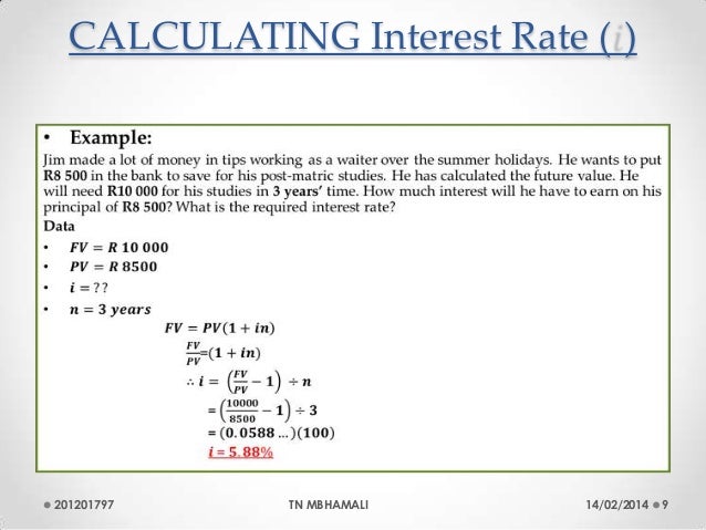 Financial mathematics for Grade: 10, 11 and 12
