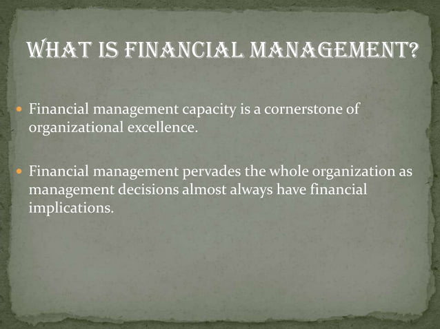Financial management | PPTX