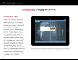 MicroStrategy Business Intelligence Solutions for Financial Services ...