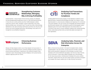 MicroStrategy Business Intelligence Solutions for Financial Services ...