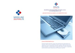 Financial Model Build Brochure M Slimited | PPT