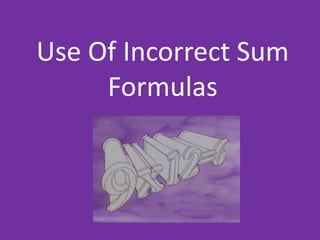 Causes of Financial Model Errors | PPT | Free Download