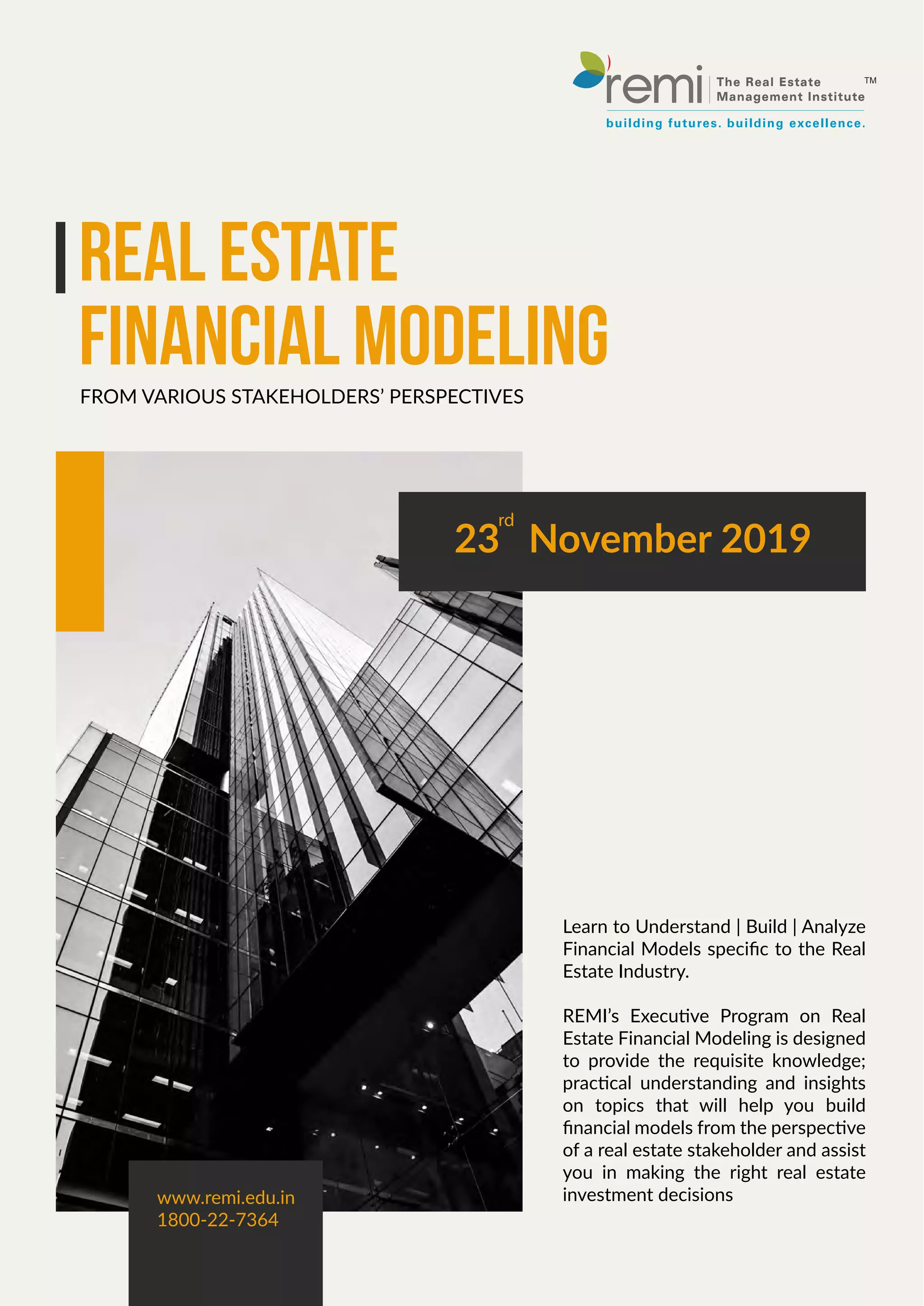 Real Estate Financial Modelling | PDF