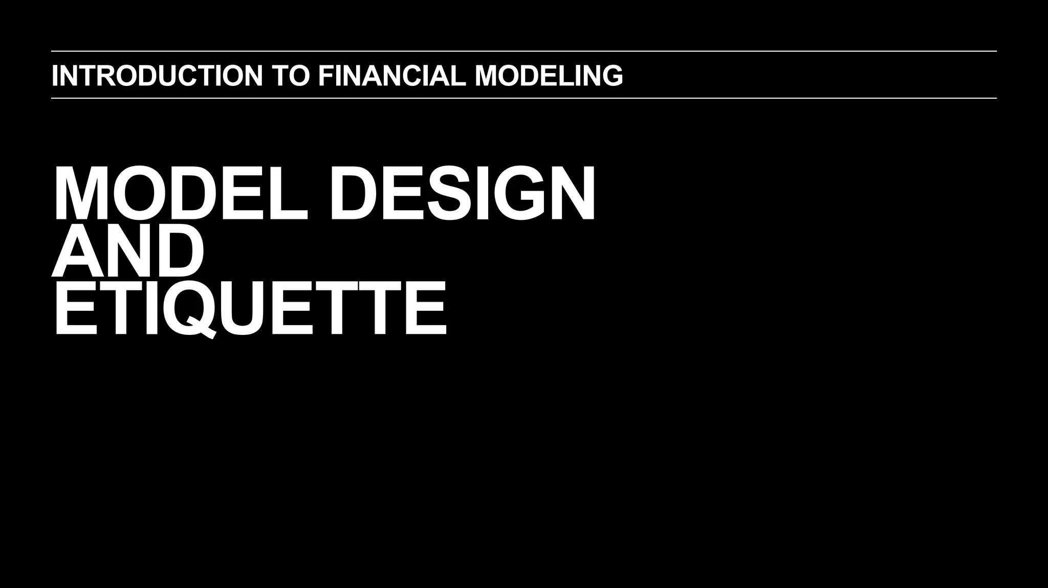Introduction to Financial modeling | PPTX