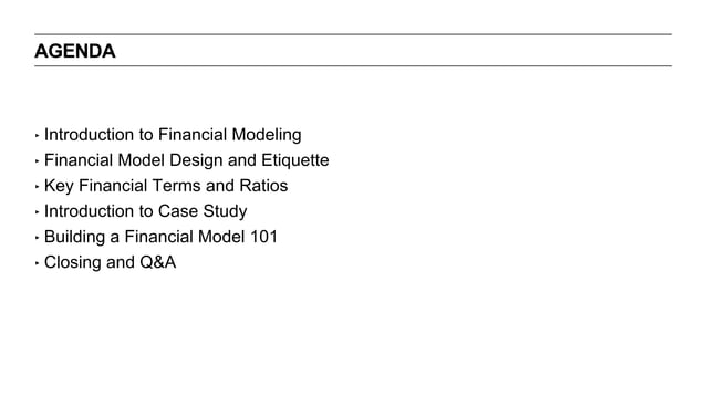 Introduction to Financial modeling | PPT