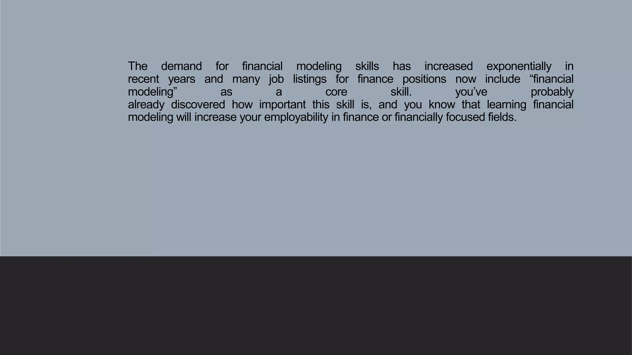Financial modeling | PPTX