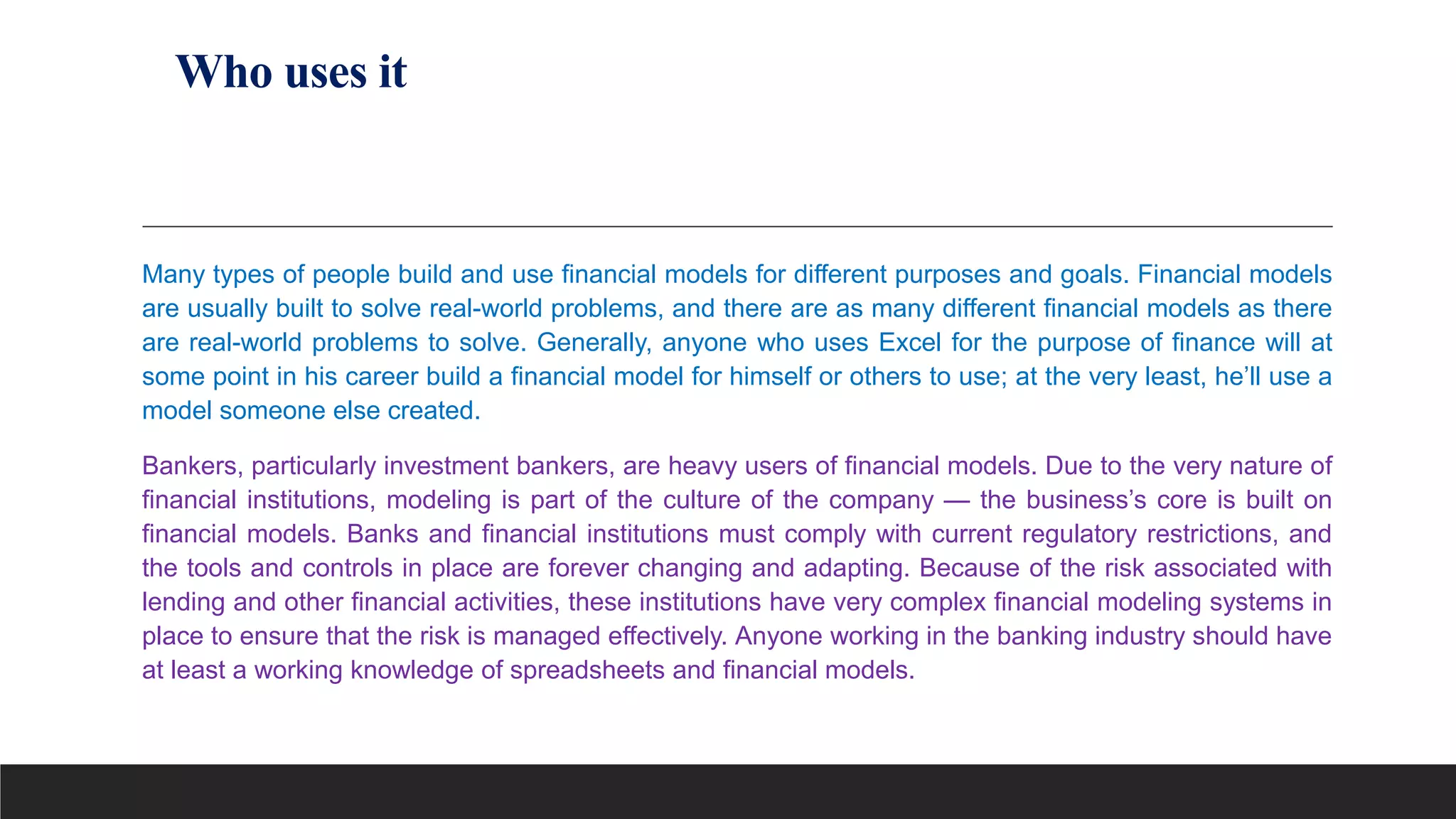 Financial modeling | PPTX