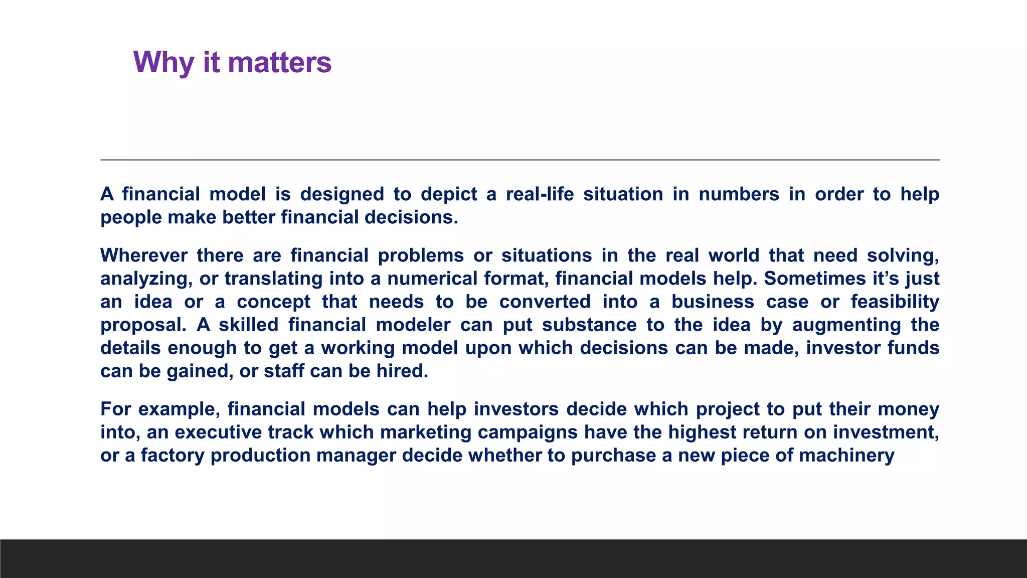 Financial modeling | PPTX