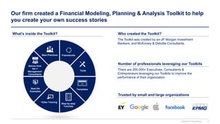 Financial Modeling, Planning & Analysis Toolkit and Templates | PPTX
