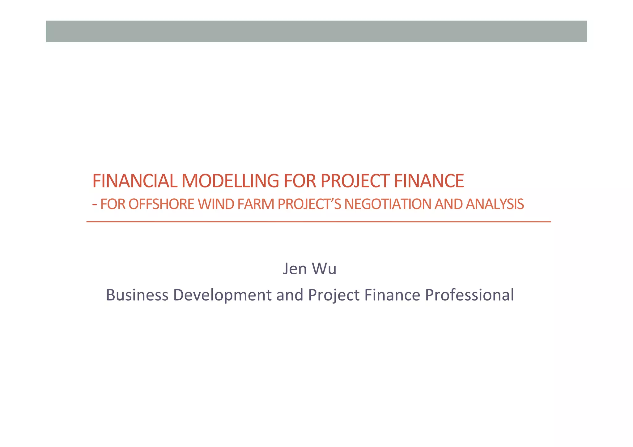 Financial modelling for offshore wind farm project v3 english | PDF