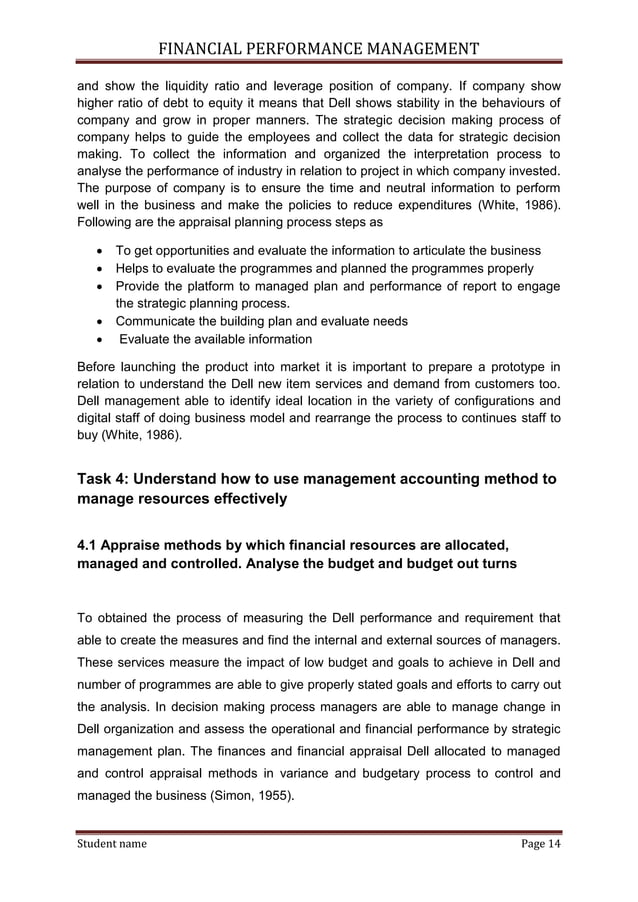 Financial Performance Management | DOCX