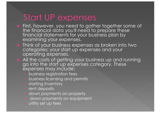 Financial plan and Projection for Entrepreneur | PDF | Business ...