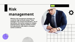 Financial Plan for high net worth clients | PPTX